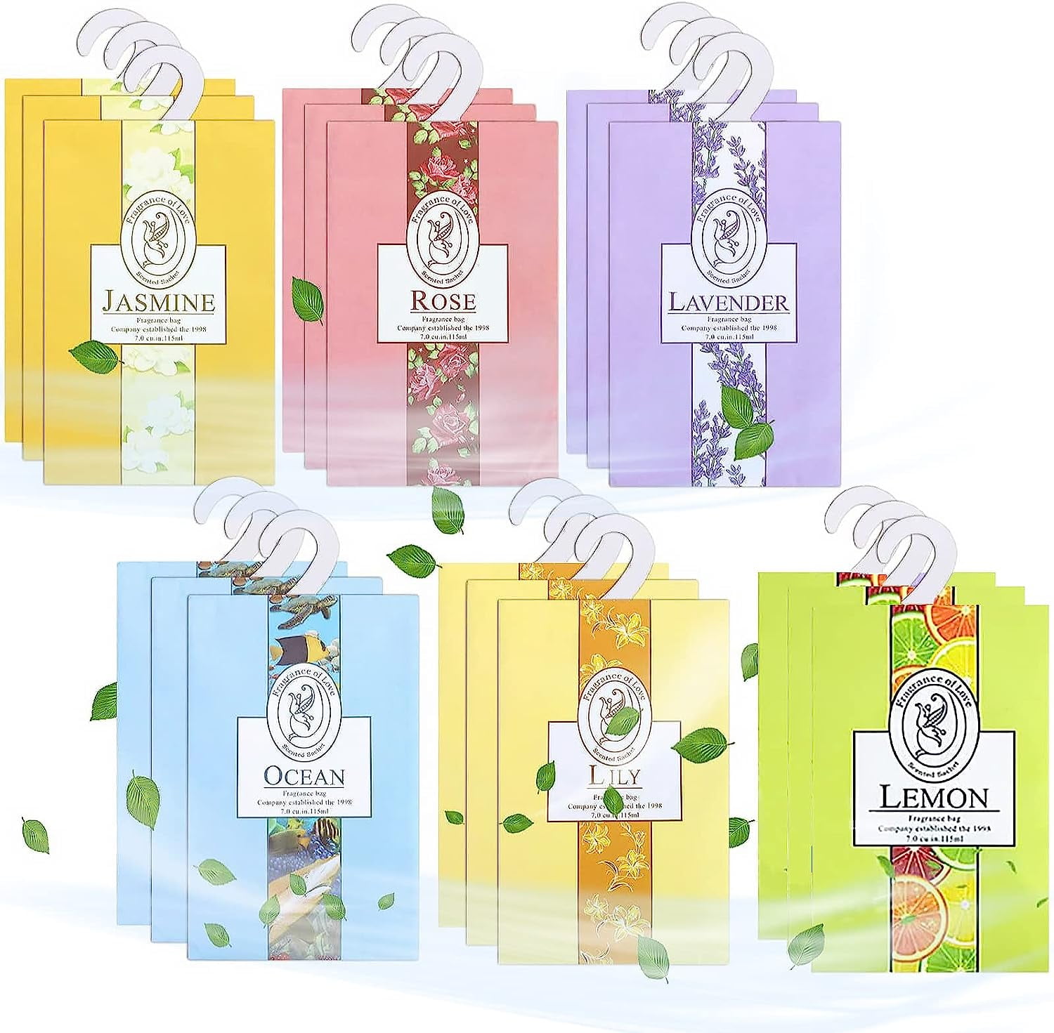 Trianu 18Pcs Scented Sachet Fragrance Sachet Bags Drawer Fresheners ...