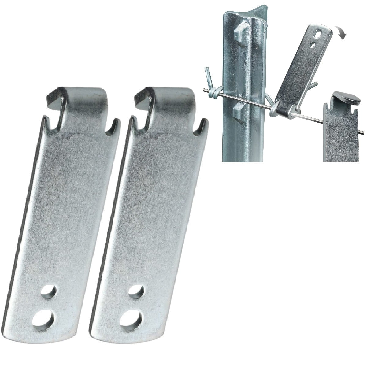 Trianu 2 Pack Fence Wire Twister for T Post Clips, Time Saver Barb Wire ...