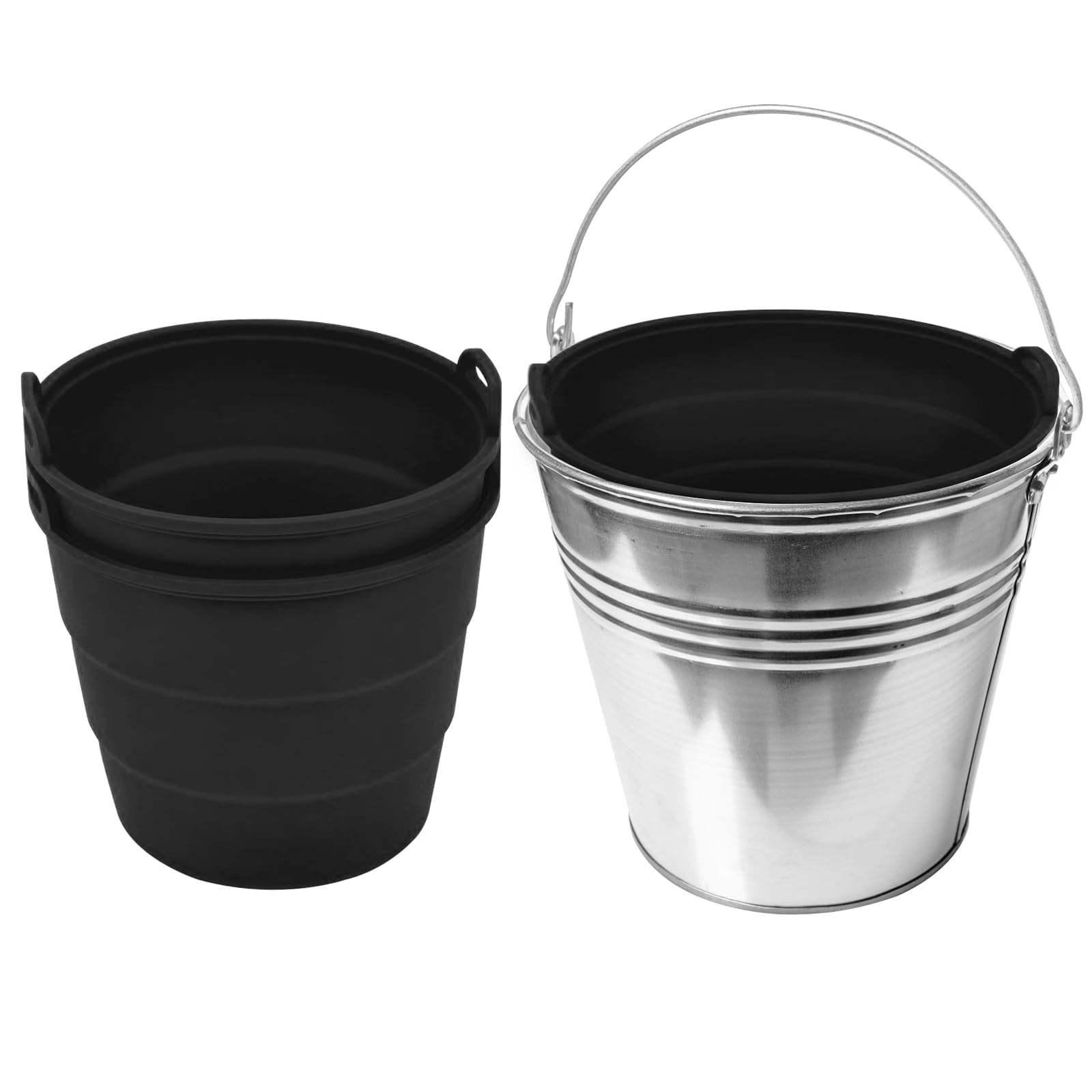 Trianu 2 Pack Reusable Silicone Grease Bucket Liner for Traeger Drip ...