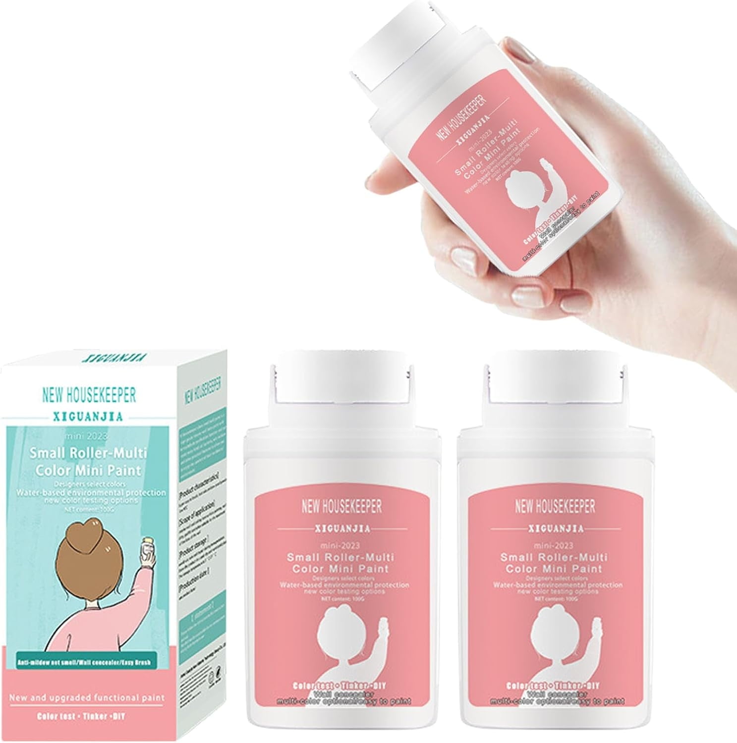 Trianu 2 Pack Small Roller Wall Patching Brush, Wall Repair Paste Roller Tool, DIY Renovation ...