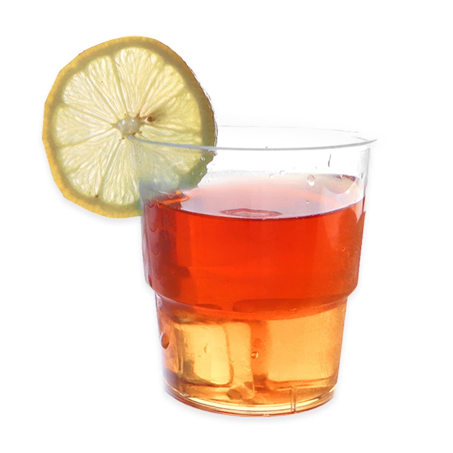 Trianu 20 Pcs Crystal Clear Hard Plastic Glass, 8oz Thick Disposable ...