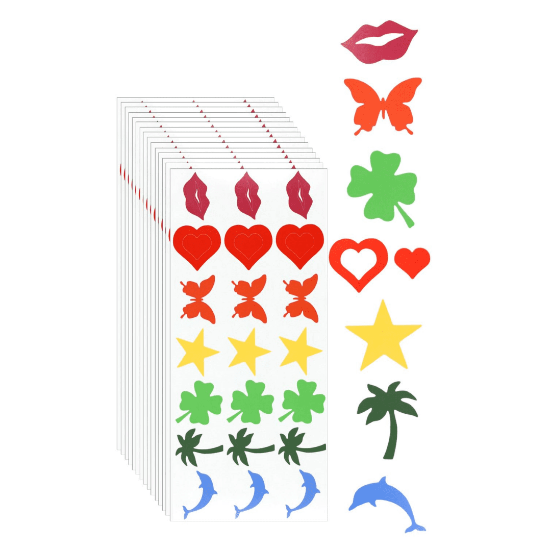Trianu 240 Pcs Tanning Stickers, Cute Sunbathing Sticker Self Adhesive ...