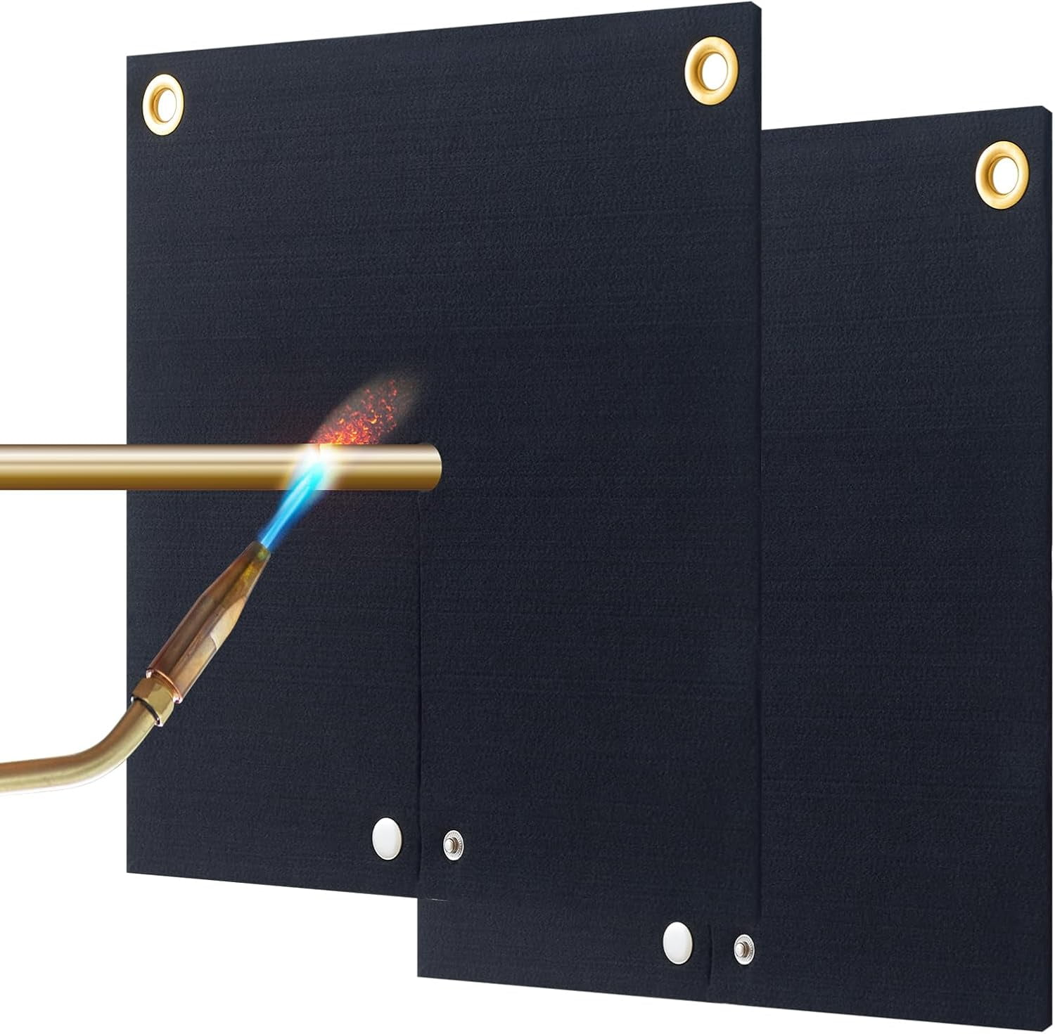 Trianu 2Pcs Welding Blanket Fireproof Mat, 12"x12" Opening Shape Heat ...