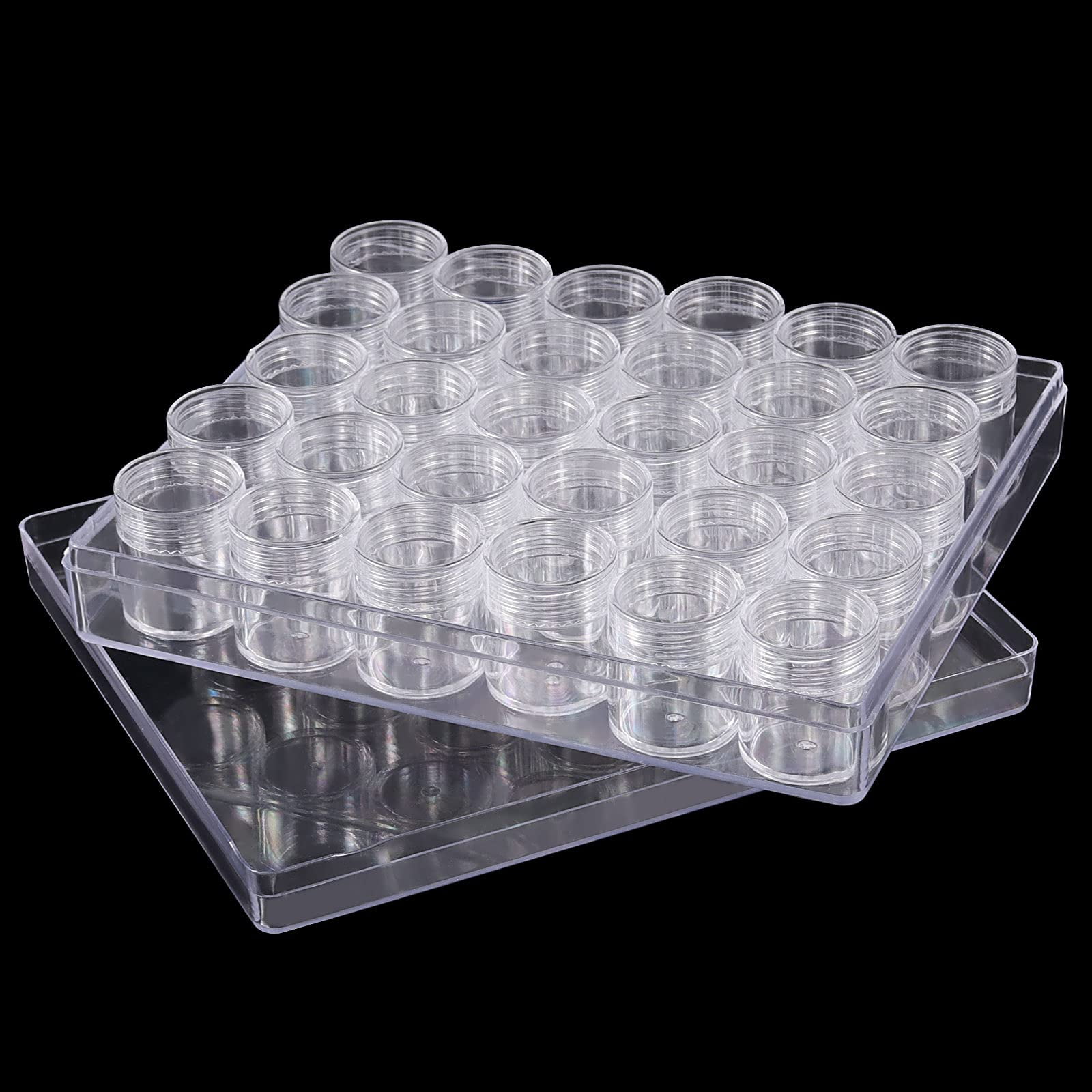 Trianu 30 Grids Plastic Bead Storage Containers, Embroidery Diamond ...