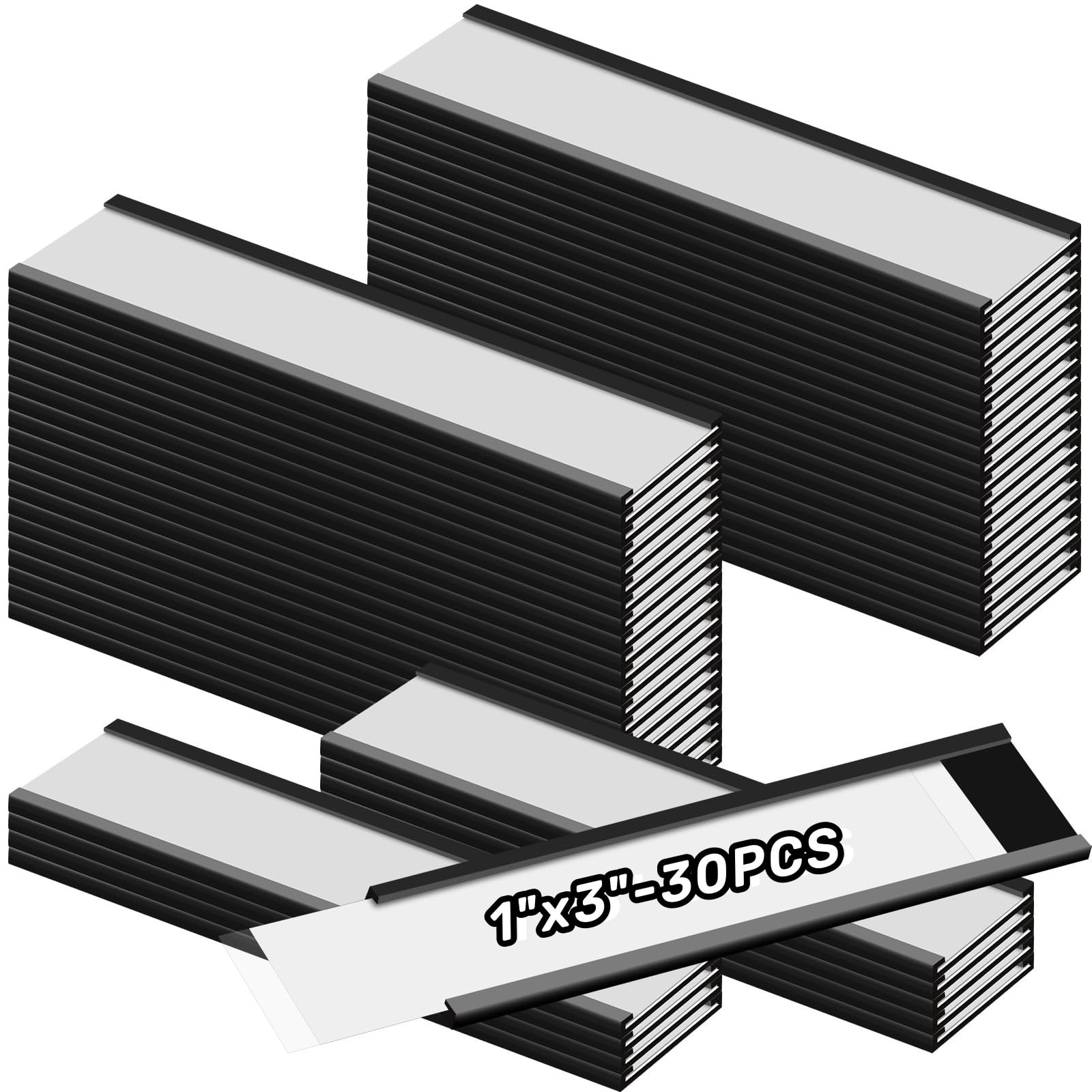 Trianu 30 Pack Magnetic 'C' Channel Label Holders 1 x 3 inch for Metal ...