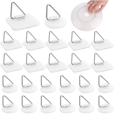Ababeny 20 Pack Reuseable Wall hooks Self adhesive sticky picture ...