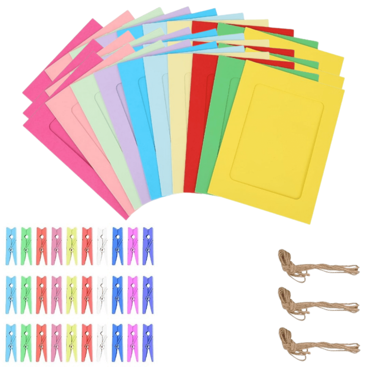 Trianu 30 Pcs Paper Picture Frames 4x6 Cardboard Paper Photo Frames ...