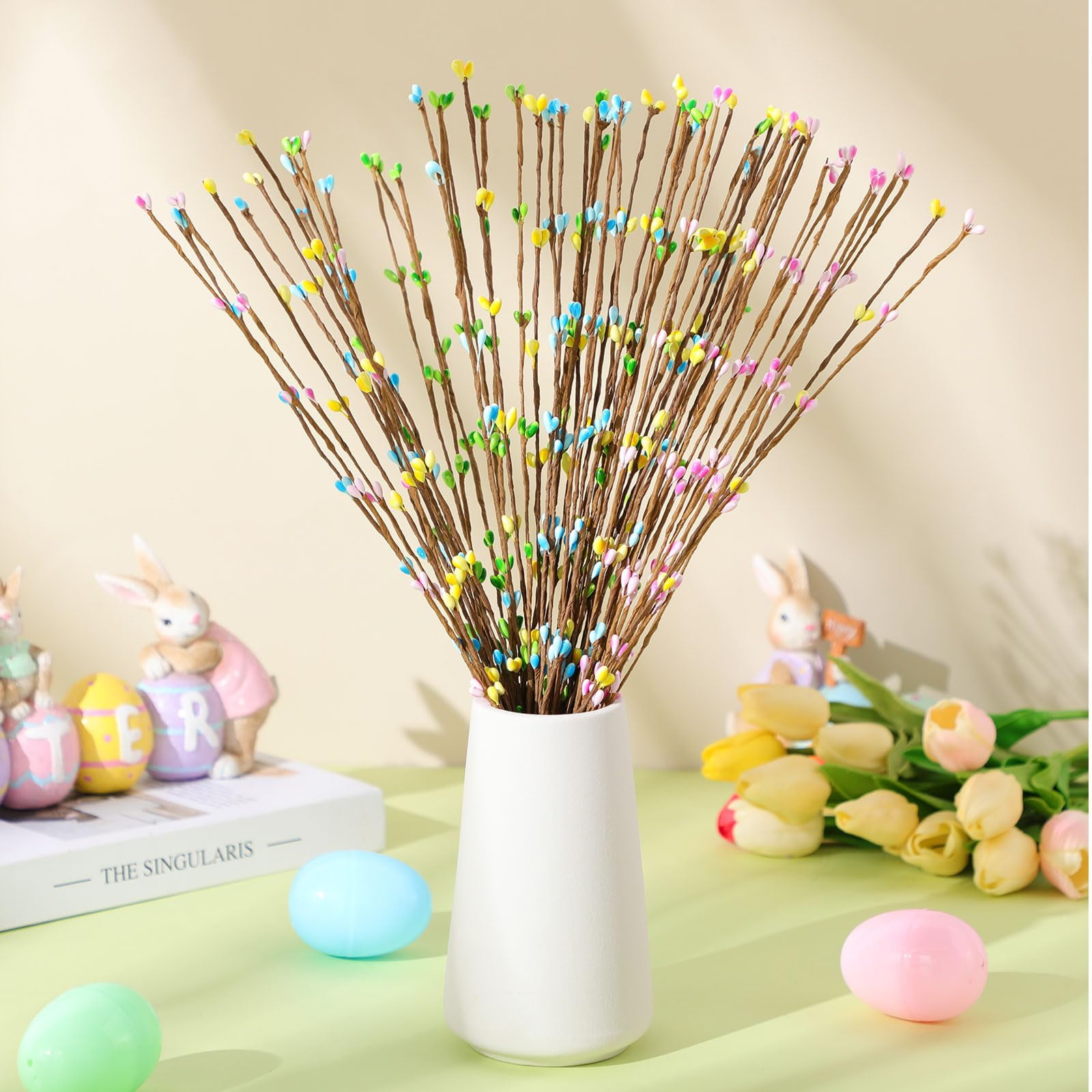 Trianu 30Pcs 11.8" Easter Artificial Berry Garland Spring Pip Berry ...