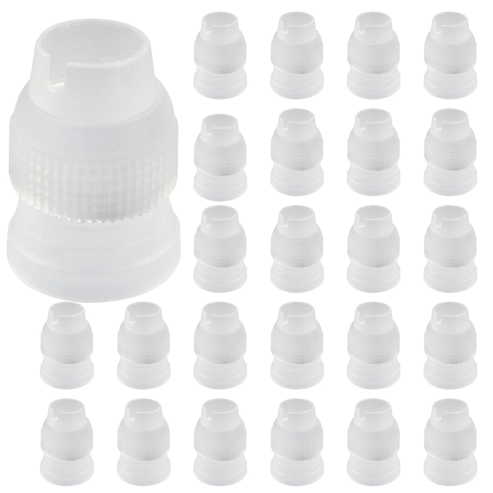 Trianu 30Pcs Cake Decorating Coupler Pipe Tip Coupler, Plastic Standard ...