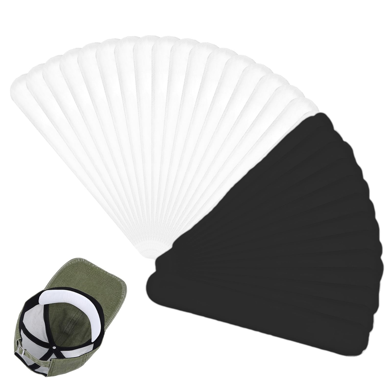 Trianu 30Pcs Hat Sweat Liner Hat Sweat Protector Disposable Cap ...