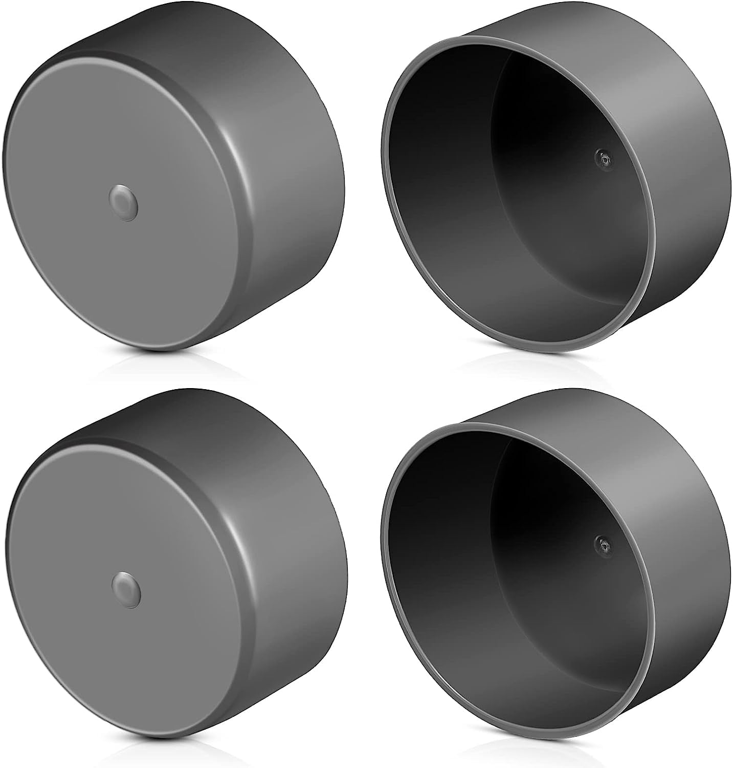 Trianu 4 Pack Bearing Dust Caps, 1.98 inch Grey Rubber Caps Trailer ...