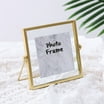 Home Decor Collection Brass Trimmed Fluted Glass Tabletop Picture Frame ...