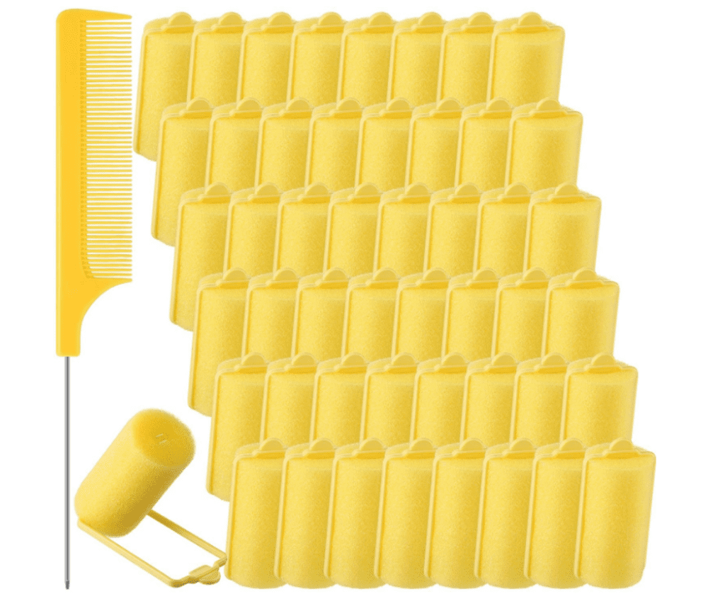 Trianu 48 Pieces Foam Sponge Hair Rollers with 1Pcs Tail Comb - 1.18 ...