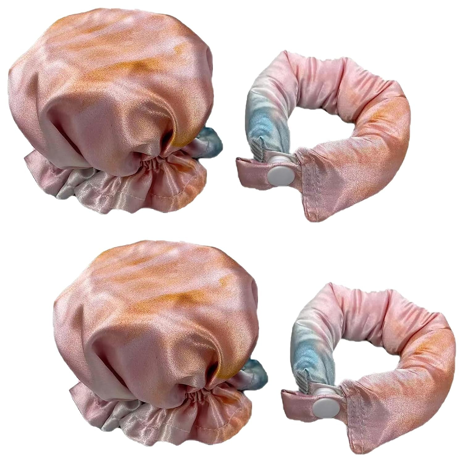 Trianu 4PCS New Satin Hair Curler, Hair Rollers for Heatless Curls with ...