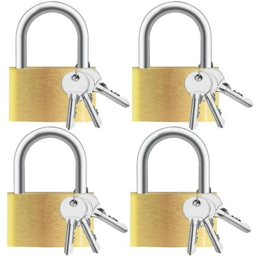 Walmart Mini Brass Padlocks, Set of 6, Small Security Locks with Keys ...