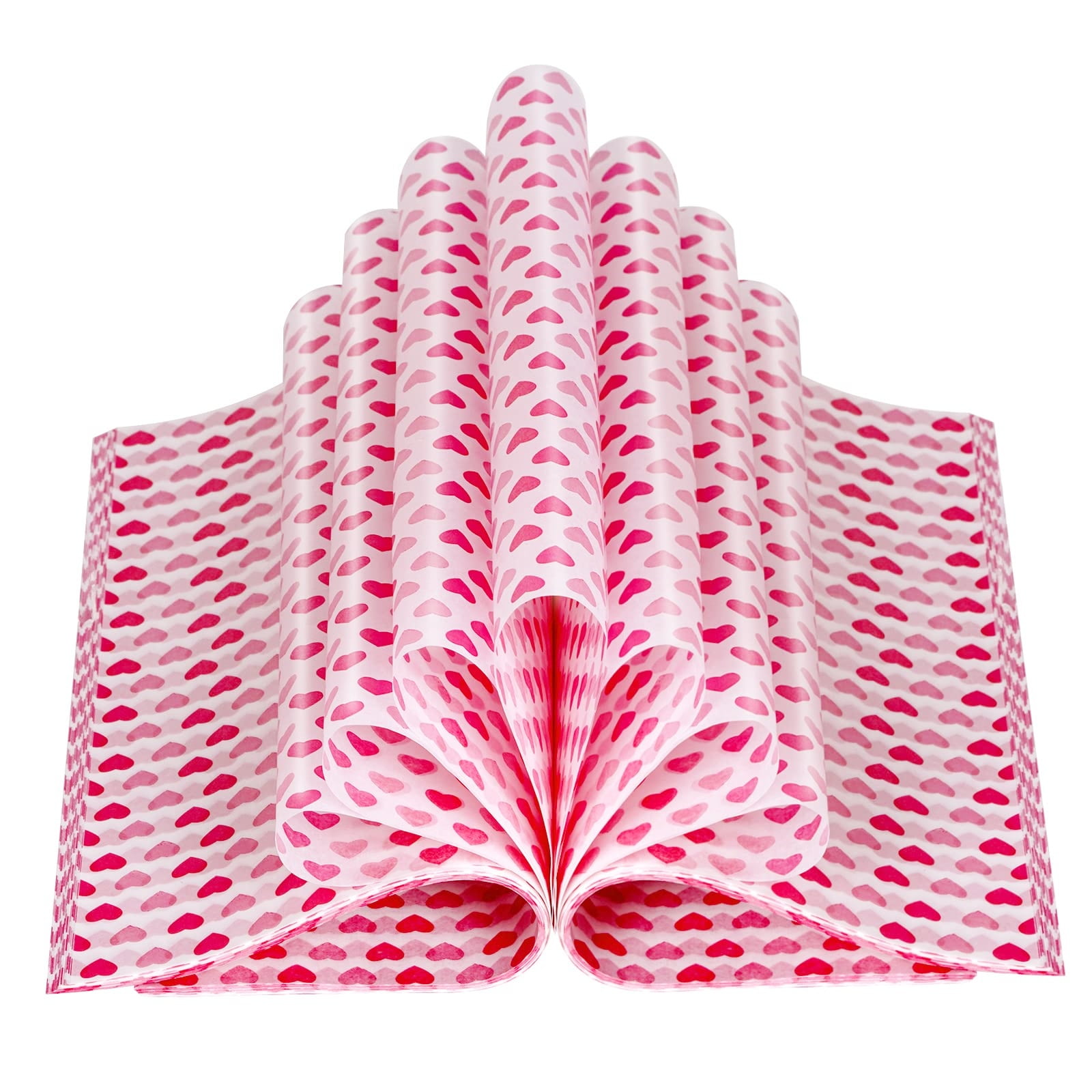 Trianu 50Pcs Valentines Wax Paper Sheets for Food Wrapping, 8.6