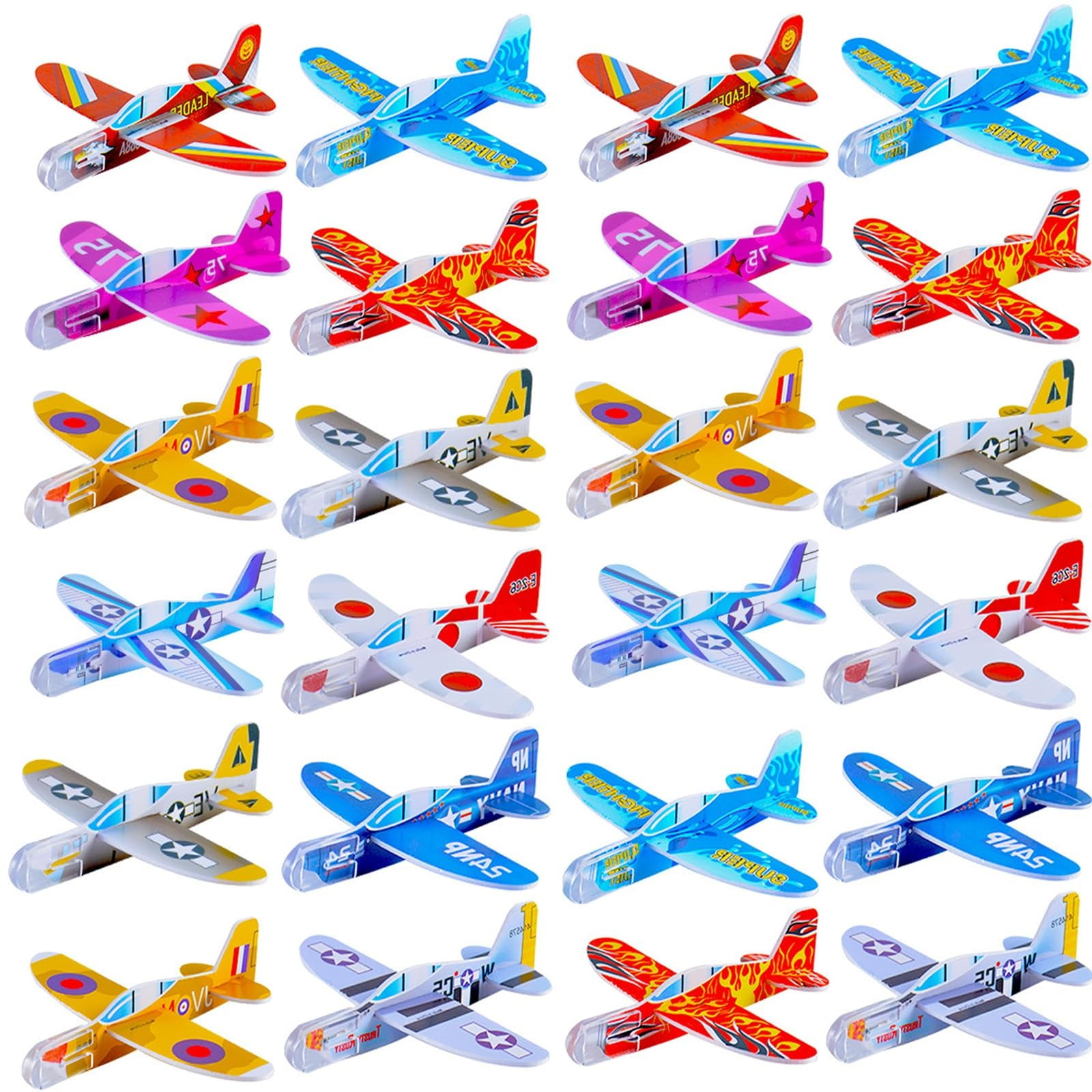 Trianu 60 Pcs Foam Gliders for Kids, Paper Airplanes Toys, Birthday ...