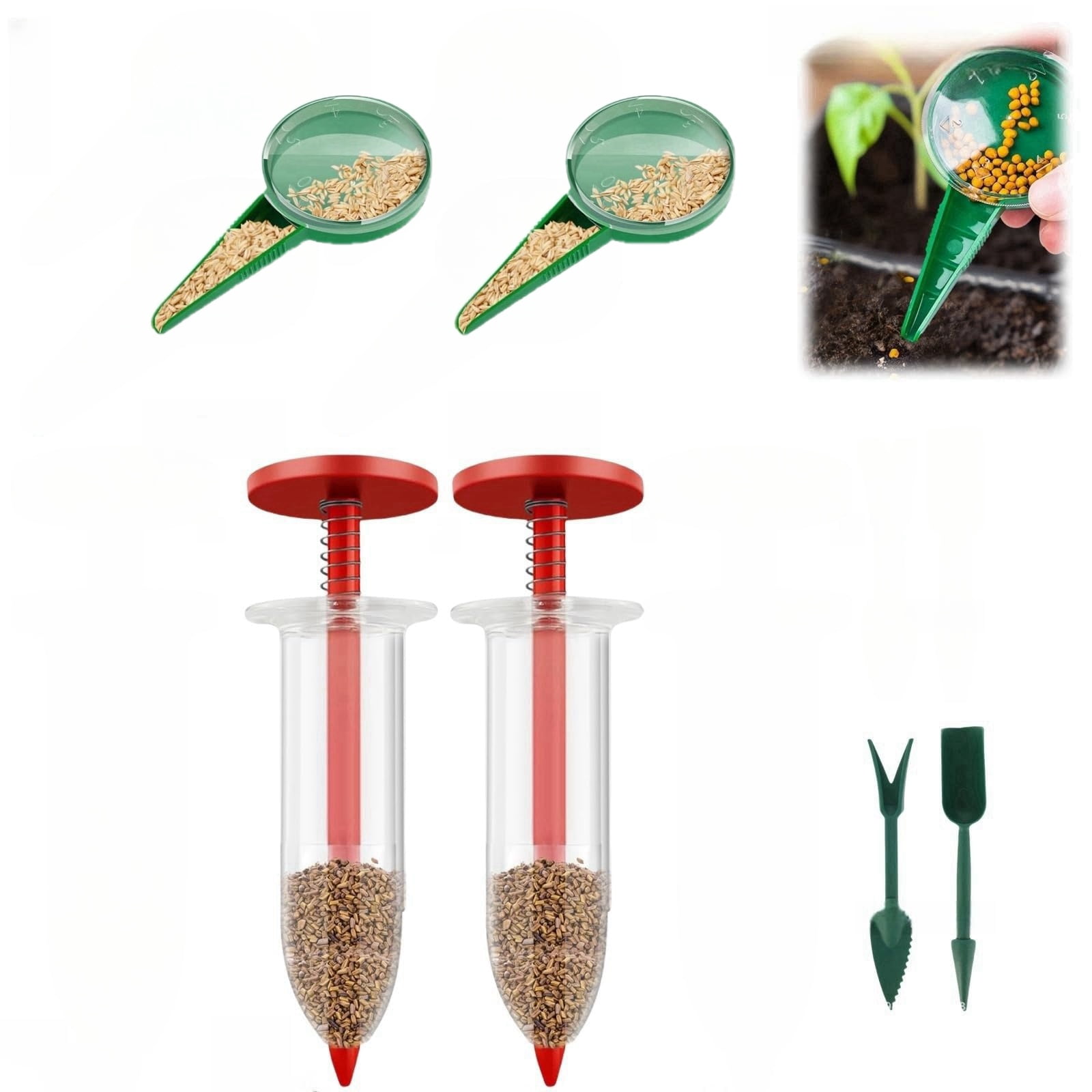 Trianu 6Pcs Mini Seed Dispenser, Sowing Dispenser, Small Seed Planter ...