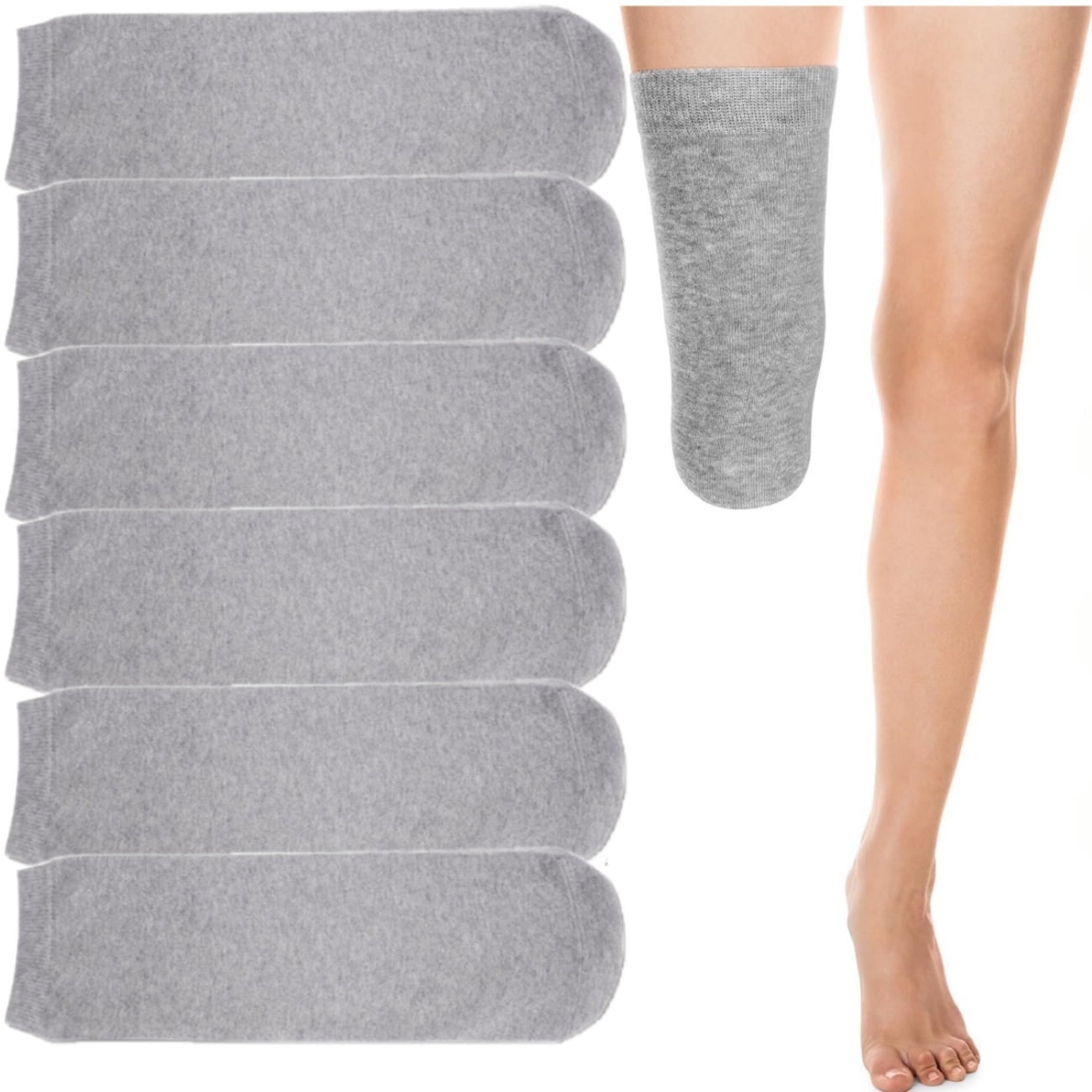 Trianu 6Pcs Prosthetic Stump Shrinkers Amputee Socks 13.78 x 3.94 inch ...