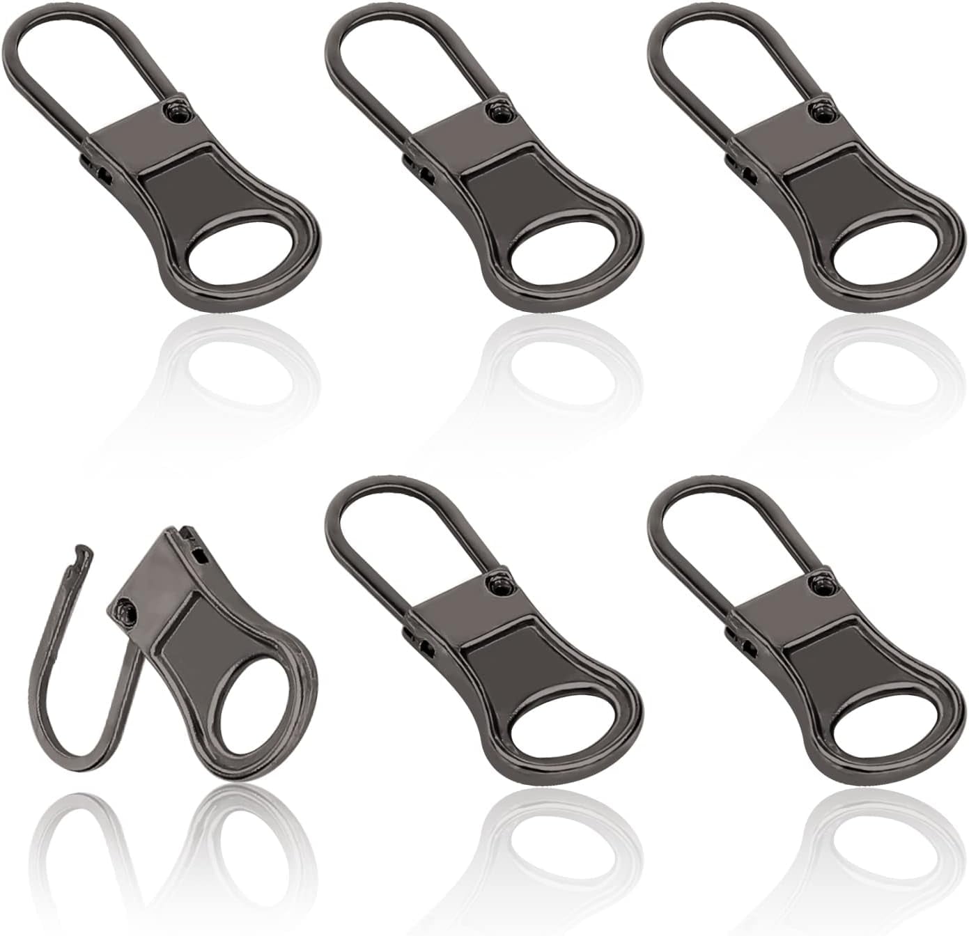 Trianu 6Pcs Zipper Pull Replacement, Detachable Zipper Pull Tabs for ...