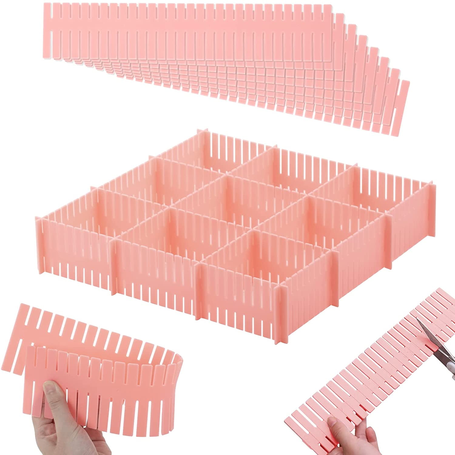 Trianu 8 Pcs Drawer Dividers, Drawer Divider Organizers, DIY Plastic ...