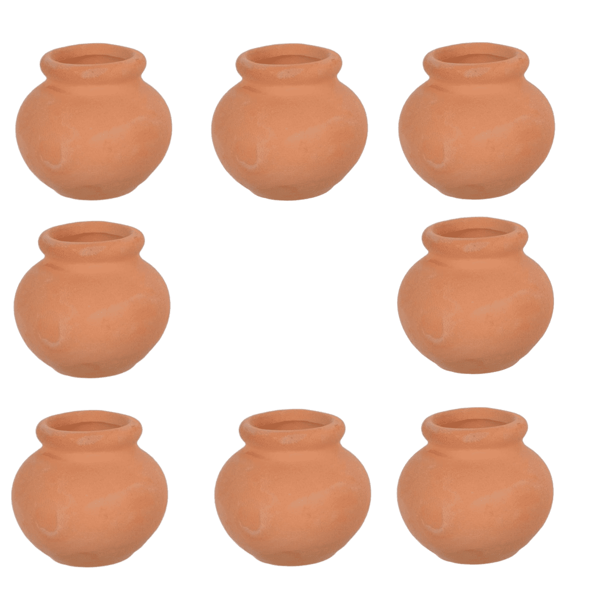 Trianu 8 Pcs Miniature Tiny Clay Pots Pottery Planter Mini Flower Terra ...