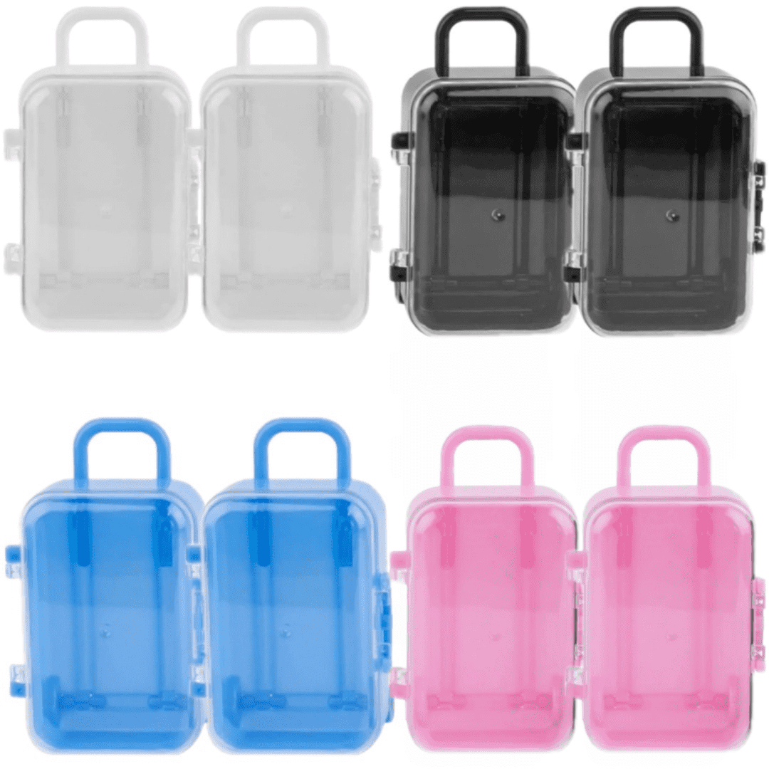 Trianu 8Pcs Mini Suitcase Shape Candy Box, Plastic Travel Themed Party ...
