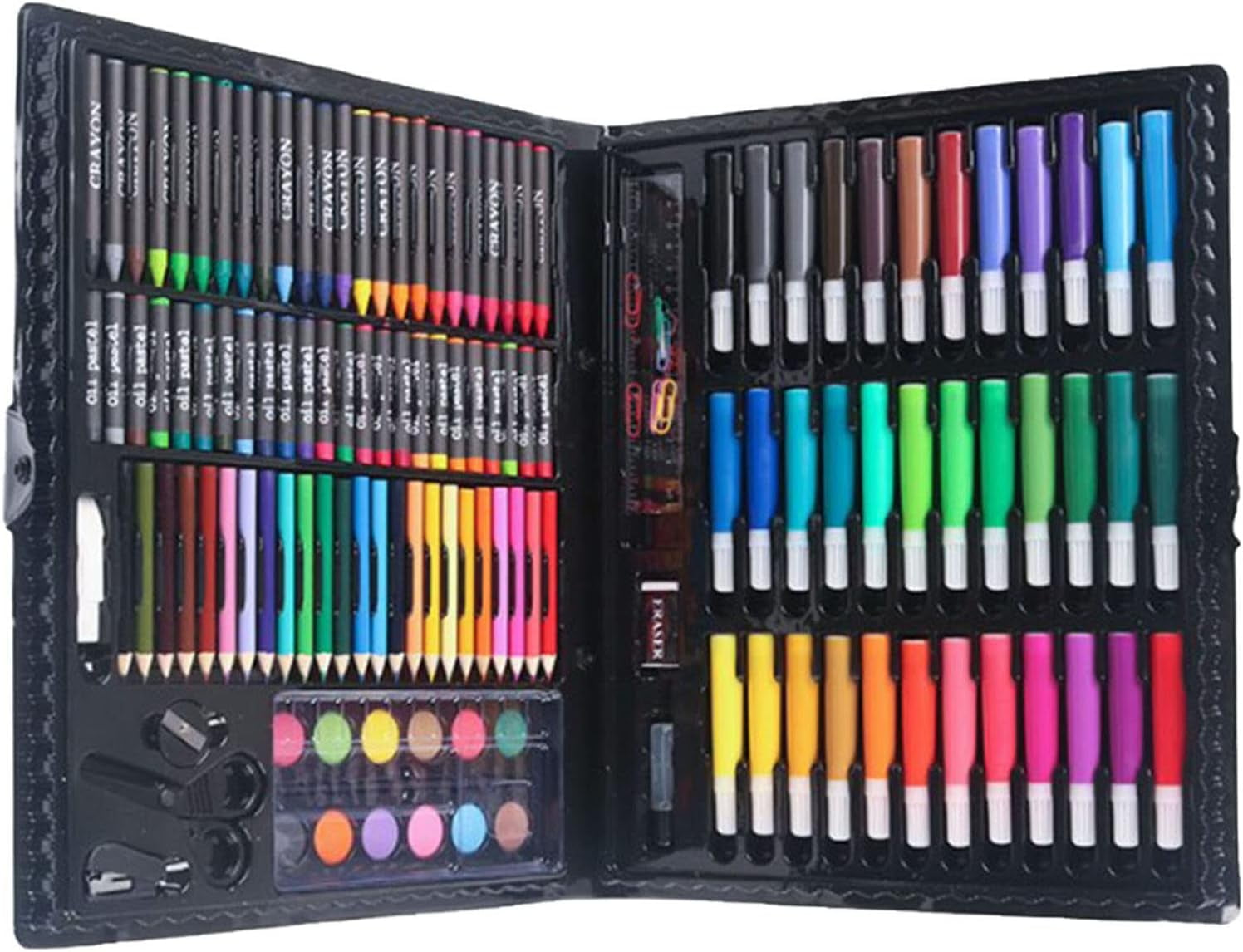 Trianu Art Supplies, 150 Pcs Deluxe Wooden Art Set Crafts Painting Kit ...