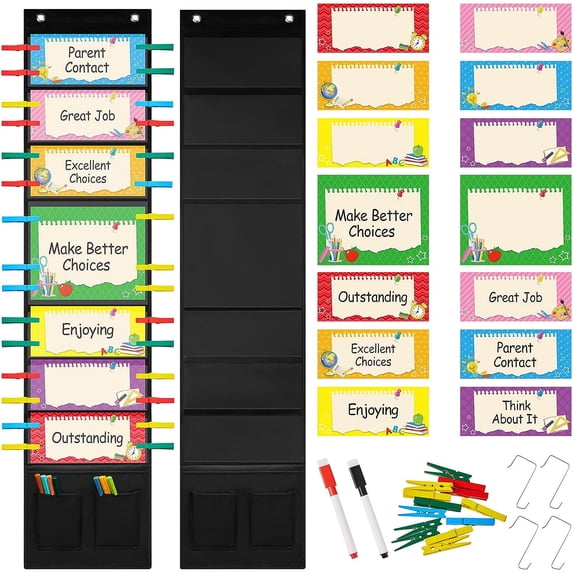 Trianu Behavior Clip Chart for Classroom Management Set Behavior Chart ...