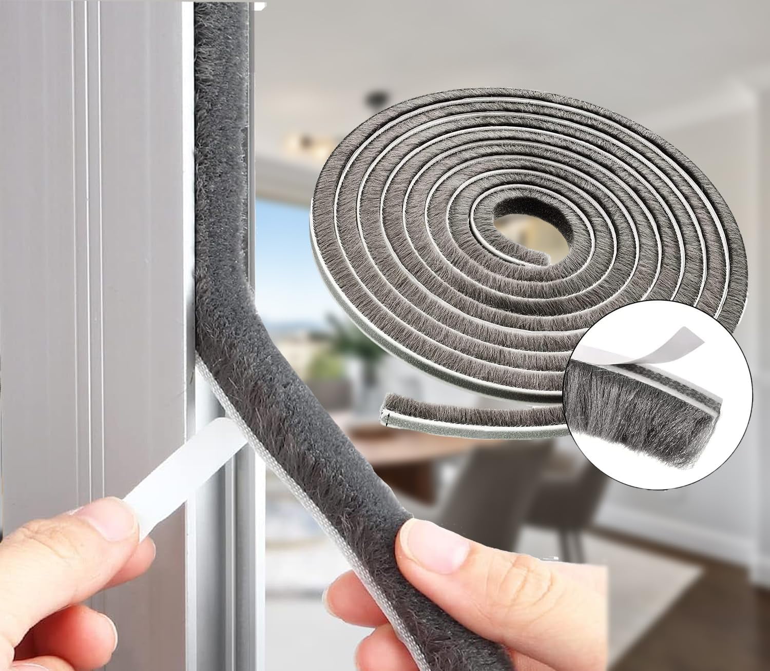 Trianu Brush Weather Stripping 32.8ft Weatherstripping for Sliding ...