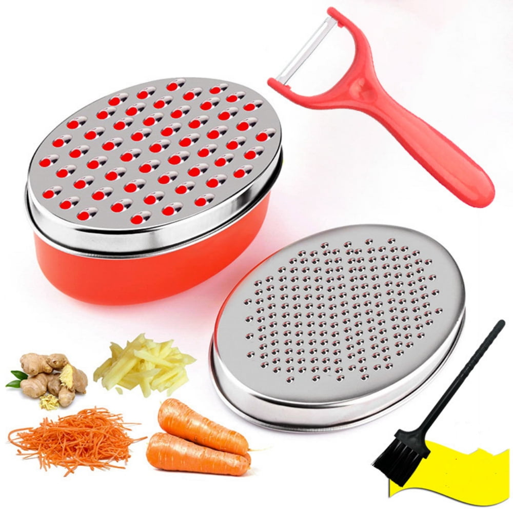 Trianu Cheese Grater Lemon Grater with Food Storage Container & Lid ...