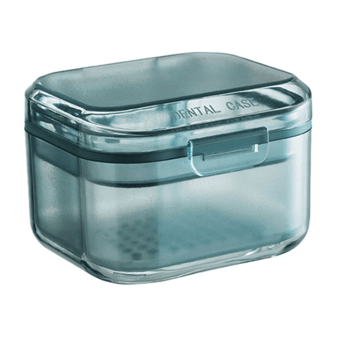 Trianu Denture Bath Case, 3 in 1 Portable Leak-Proof Retainer Case ...