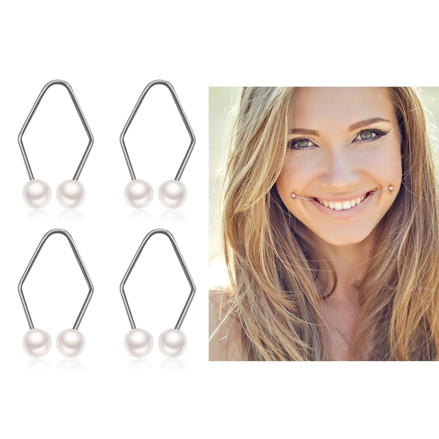 Trianu Dimple Maker, 2 Pairs Dimple Maker for Cheeks, Stainless Steel ...