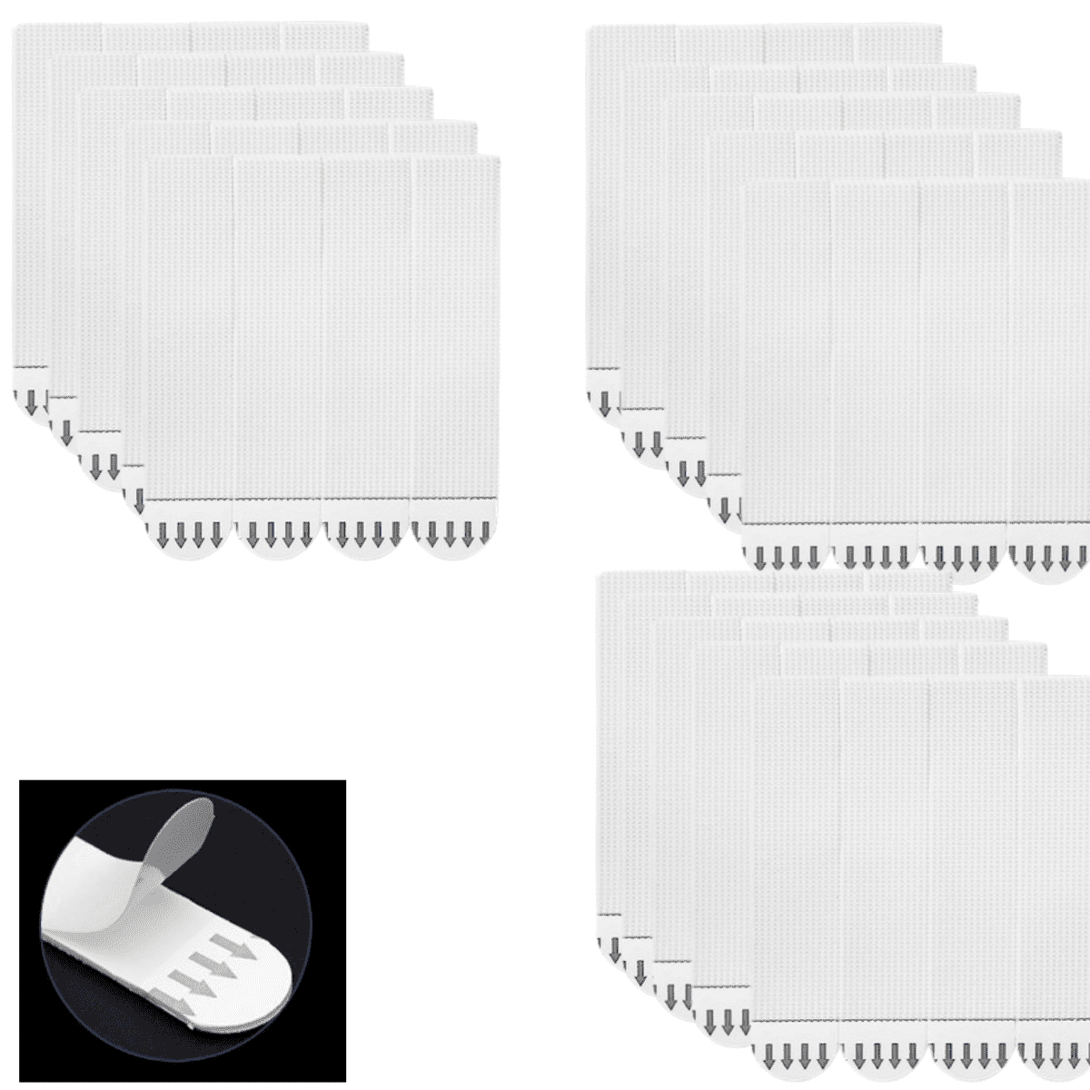 Trianu Large Picture Hanging Strips, 60 Pairs Damage-Free Adhesive Hook ...