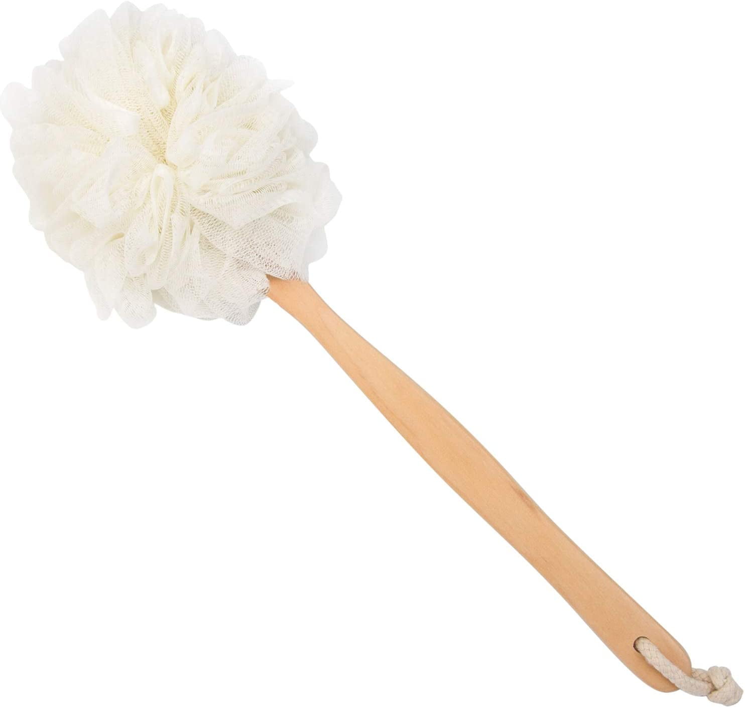 Trianu Loofah on a Stick, Loofah Back Scrubber for Shower, Bath Sponge ...
