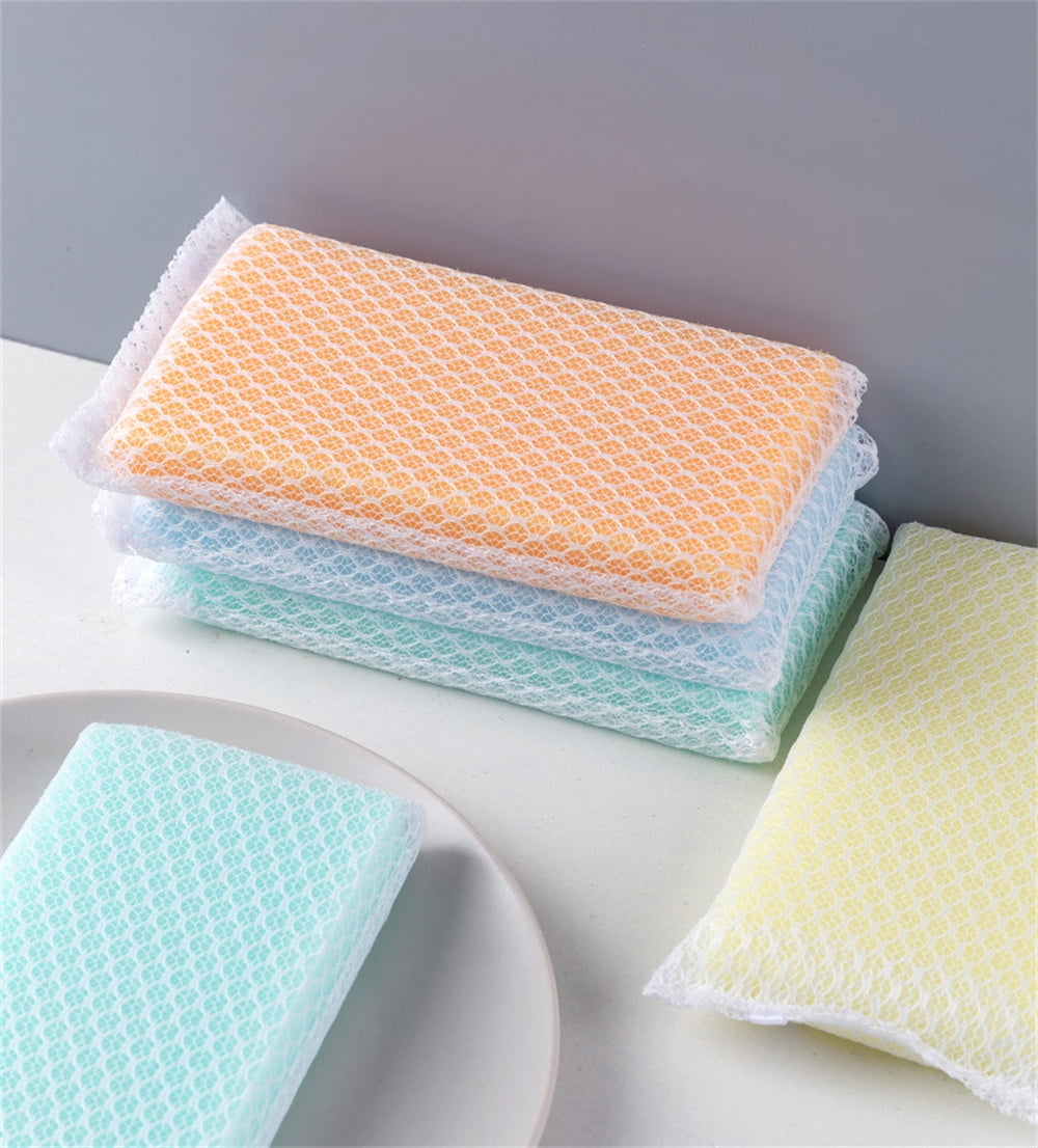 Trianu Multi-Purpose Mesh Net Kitchen Cleaning Dishwash Sponge Assorted ...