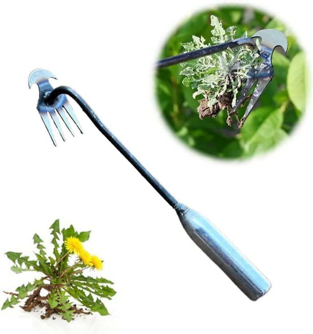 Trianu New Weeding Artifact Uprooting Weeding Tool, Hand 4-Claw Design ...