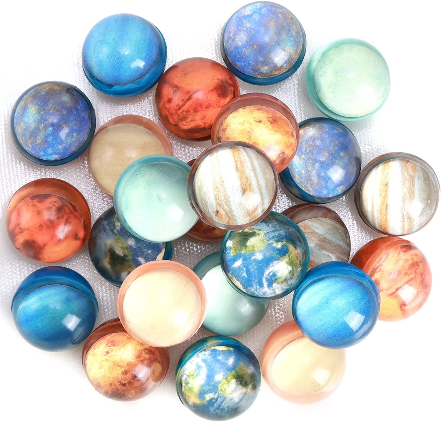 Trianu Planet Bouncy Balls, 24 Pack 30mm Solar System Planets Bouncing ...