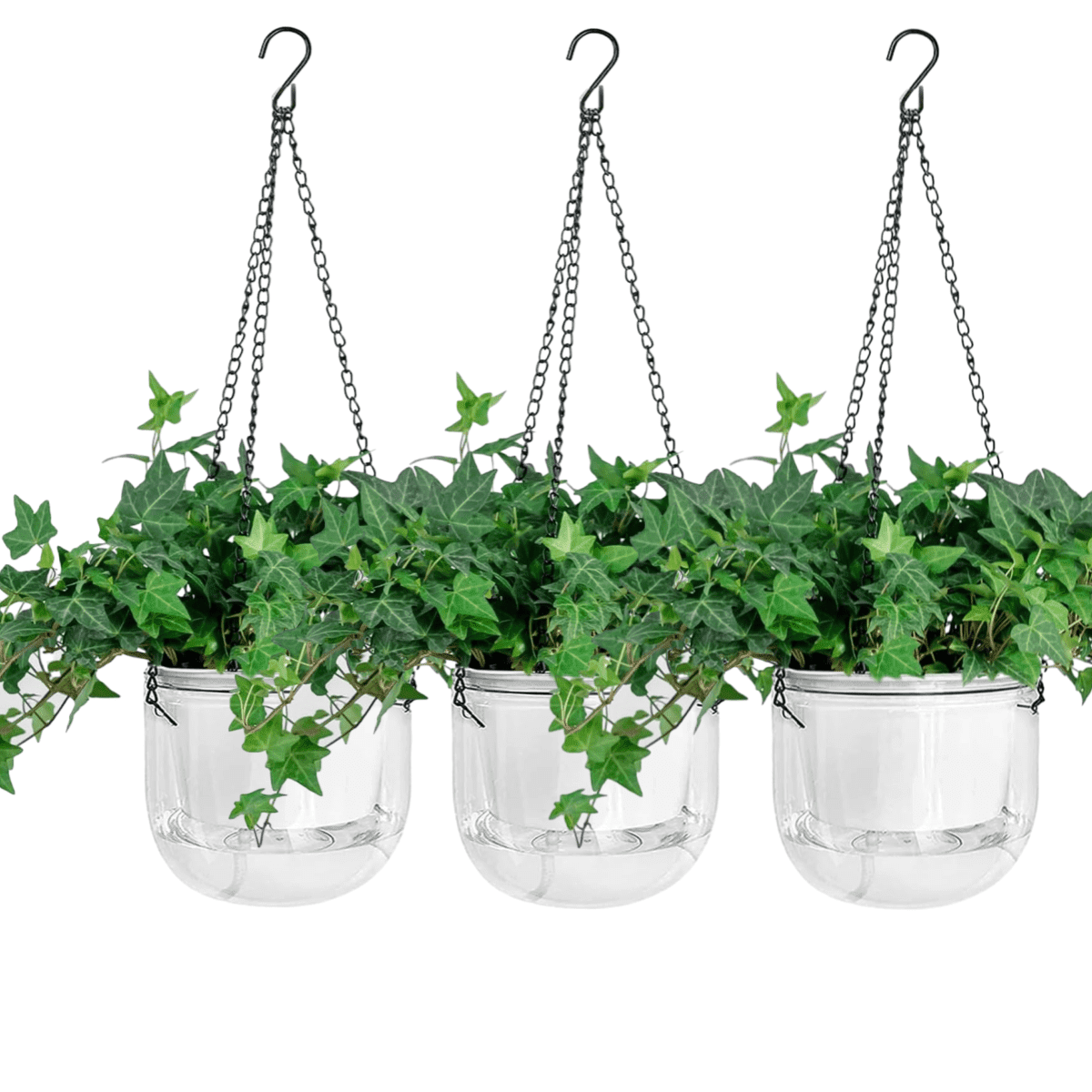 Trianu Self Watering Hanging Planters Indoor Hanging Flower Pots 3 Pack ...