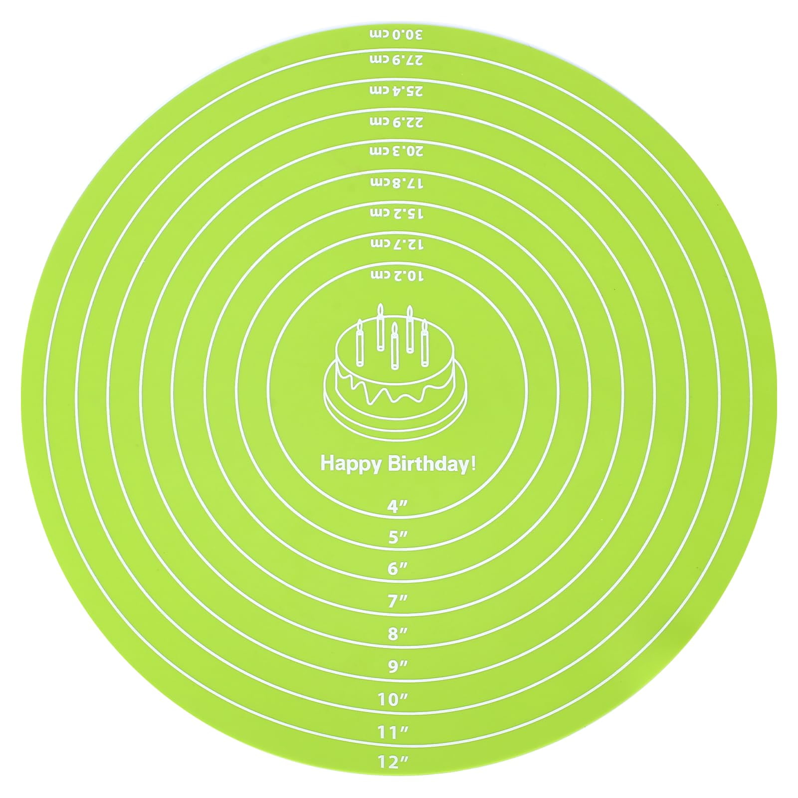 Trianu Silicone Baking Mat, NonStick Round Silicone Dough Rolling Mat ...