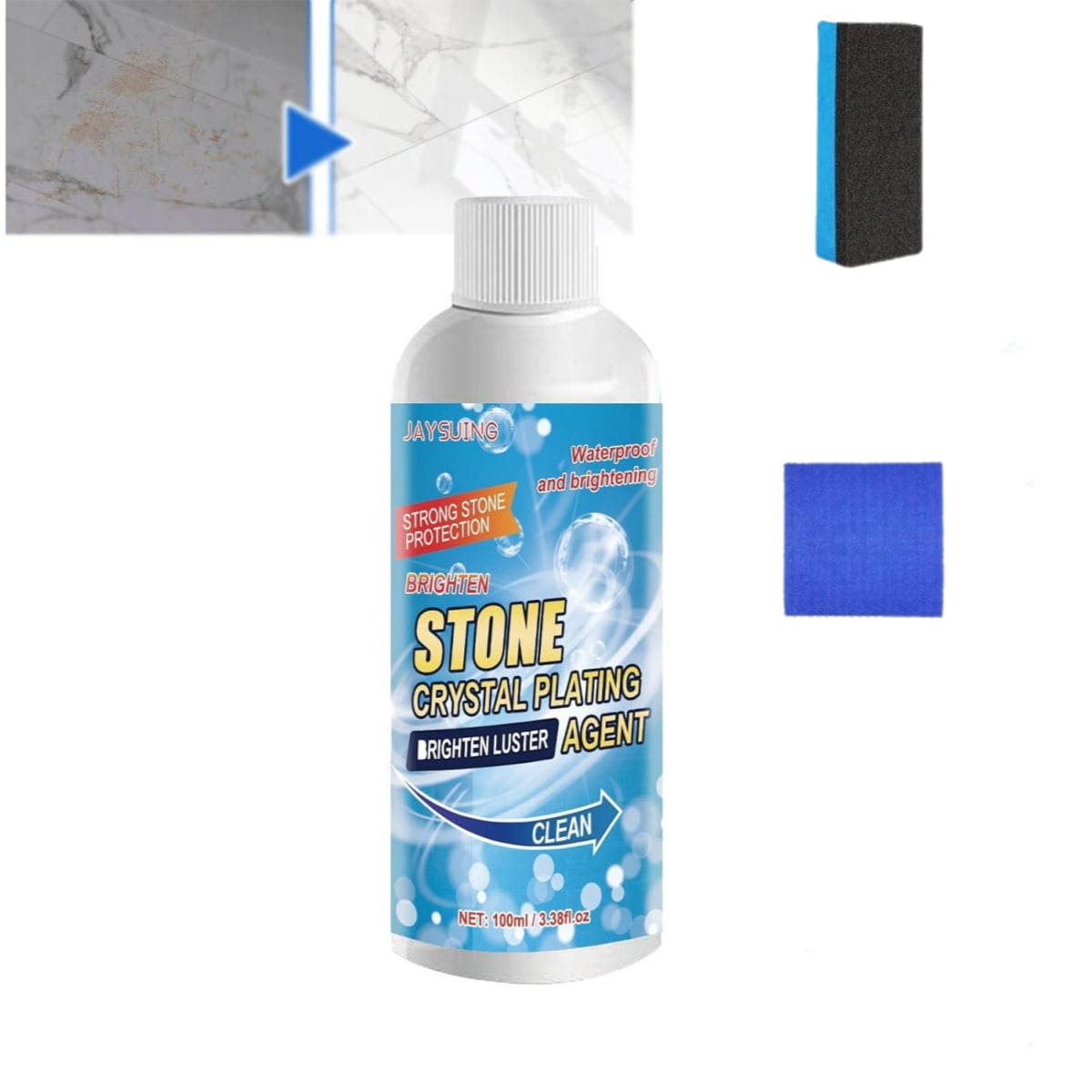 Trianu Stone Stain Remover Cleaner, 100ml Nano Stone Crystal Plating ...