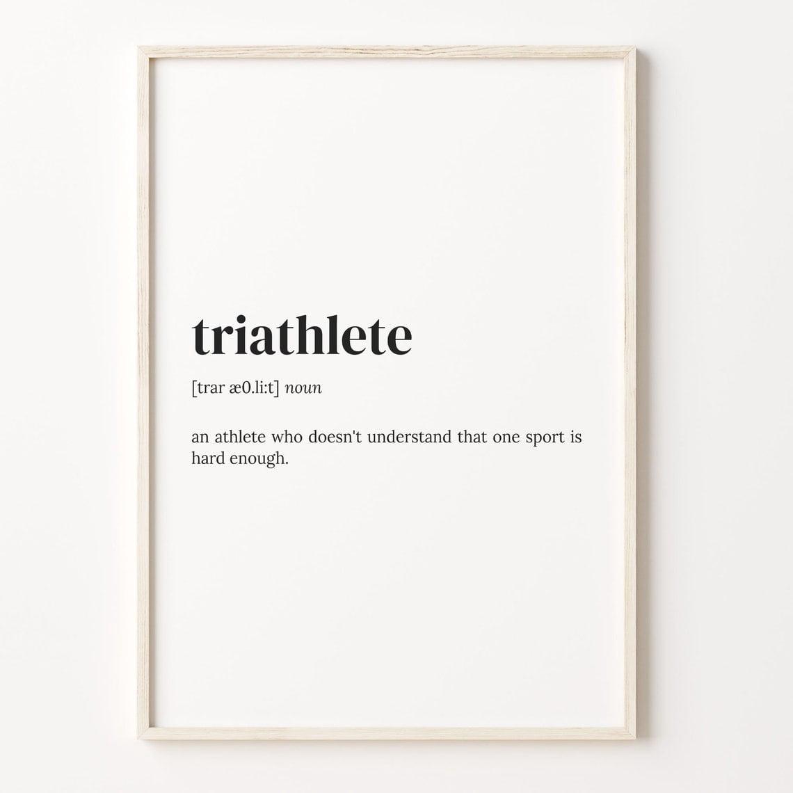 Triathlete Definition Quote Wall Art, Stretched Canvas - Walmart.com