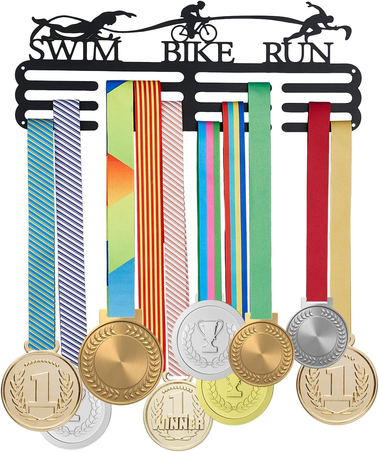 Triathlon Medal Hanger Display Running Swim Bike Competition Medal ...