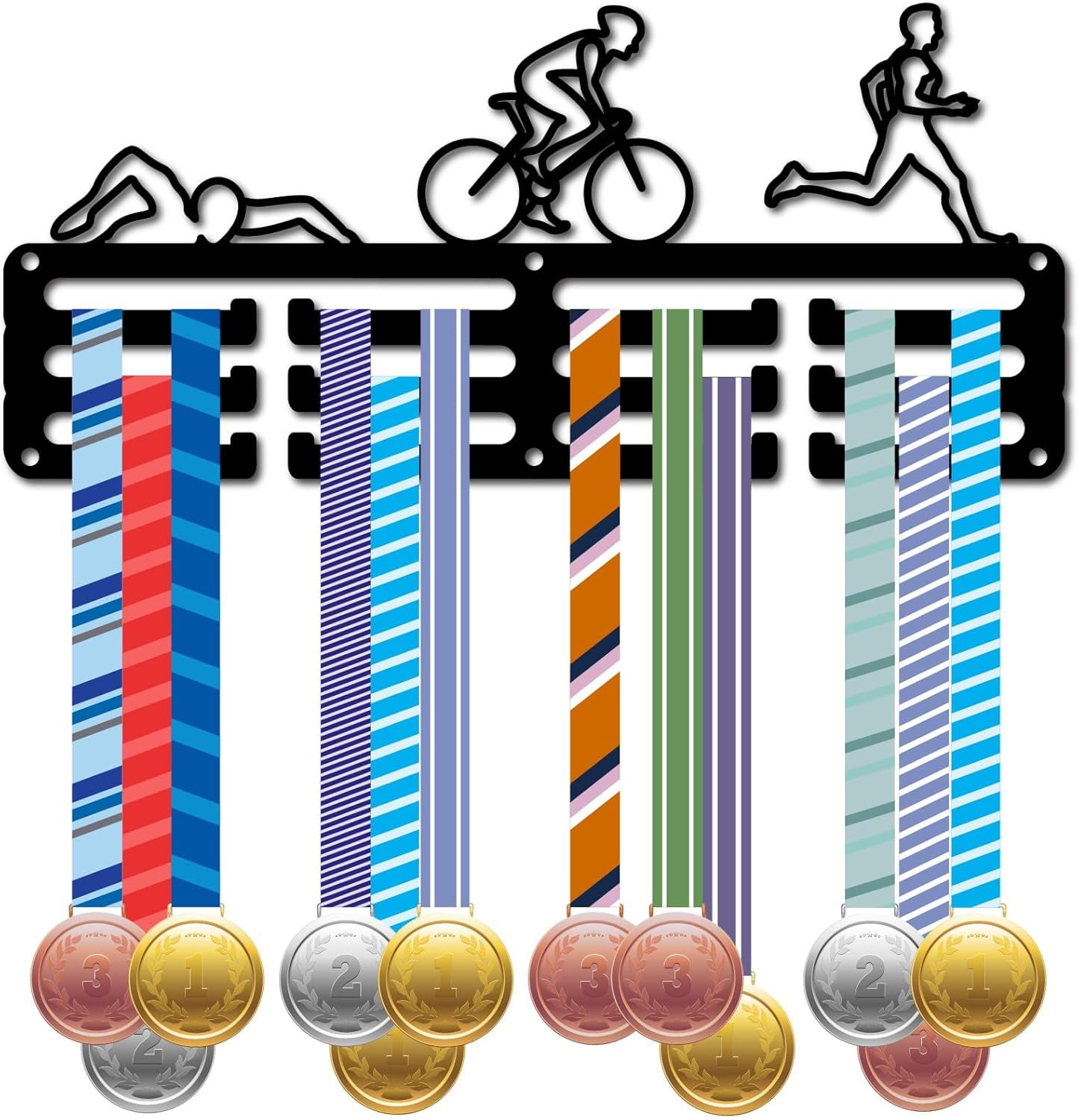 Triathlon Medal Holder Display Hanger 30+ Medals Rack Medal Holder ...