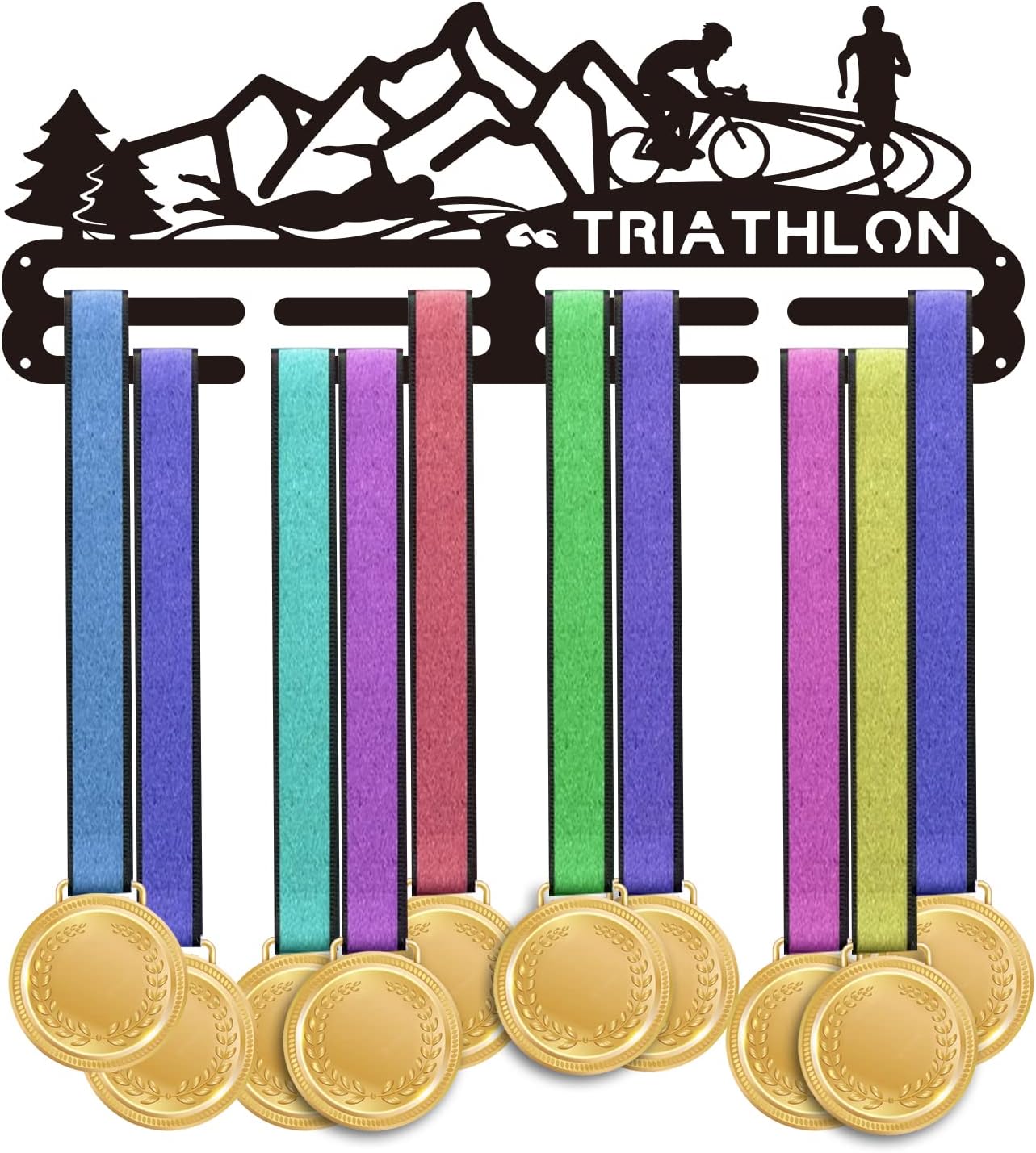 Triathlon Medal Holder Display Medal Display Hanger Metal Medal Rack ...