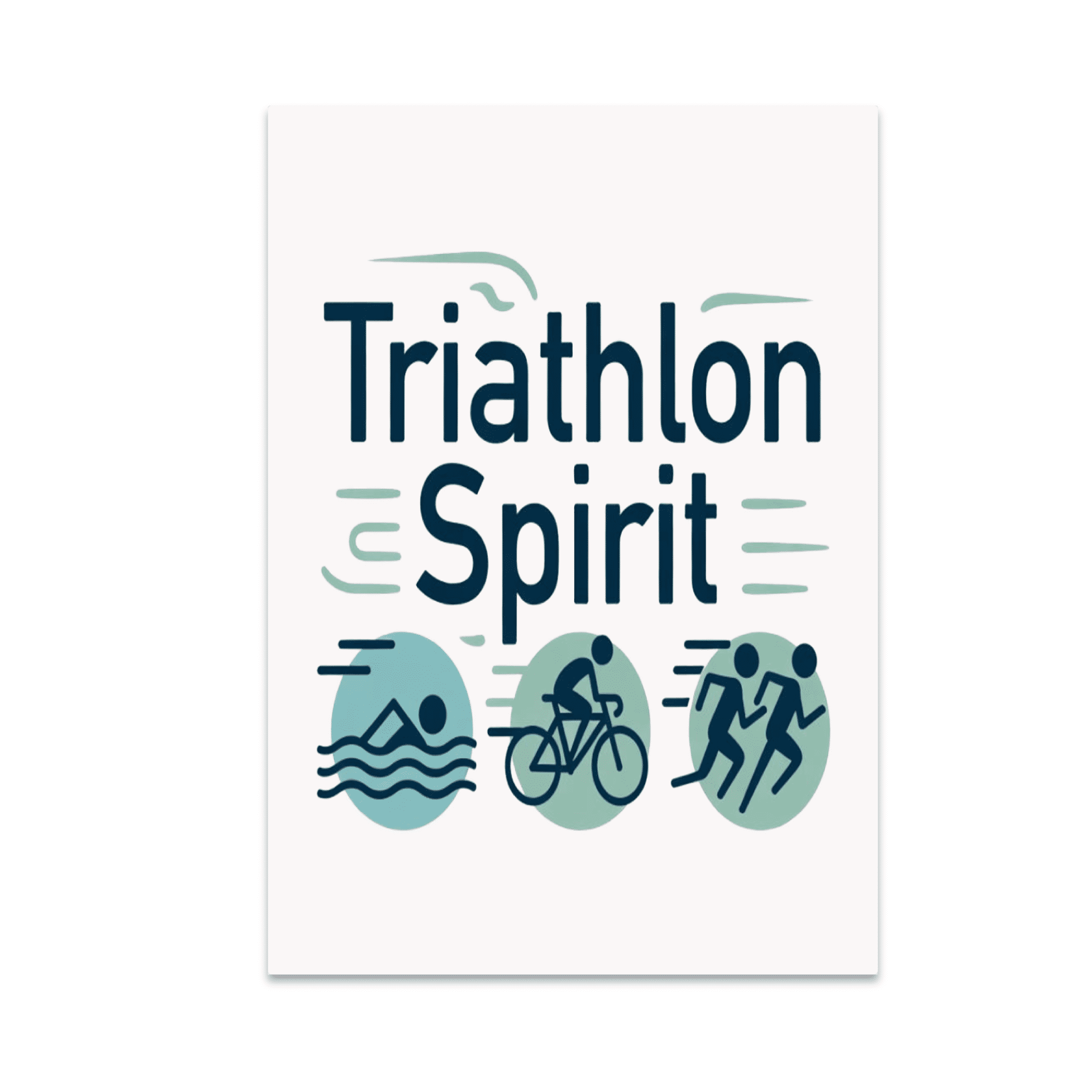 Triathlon Spirit Minimalist Art - Endurance Athlete - 13x19 Poster ...