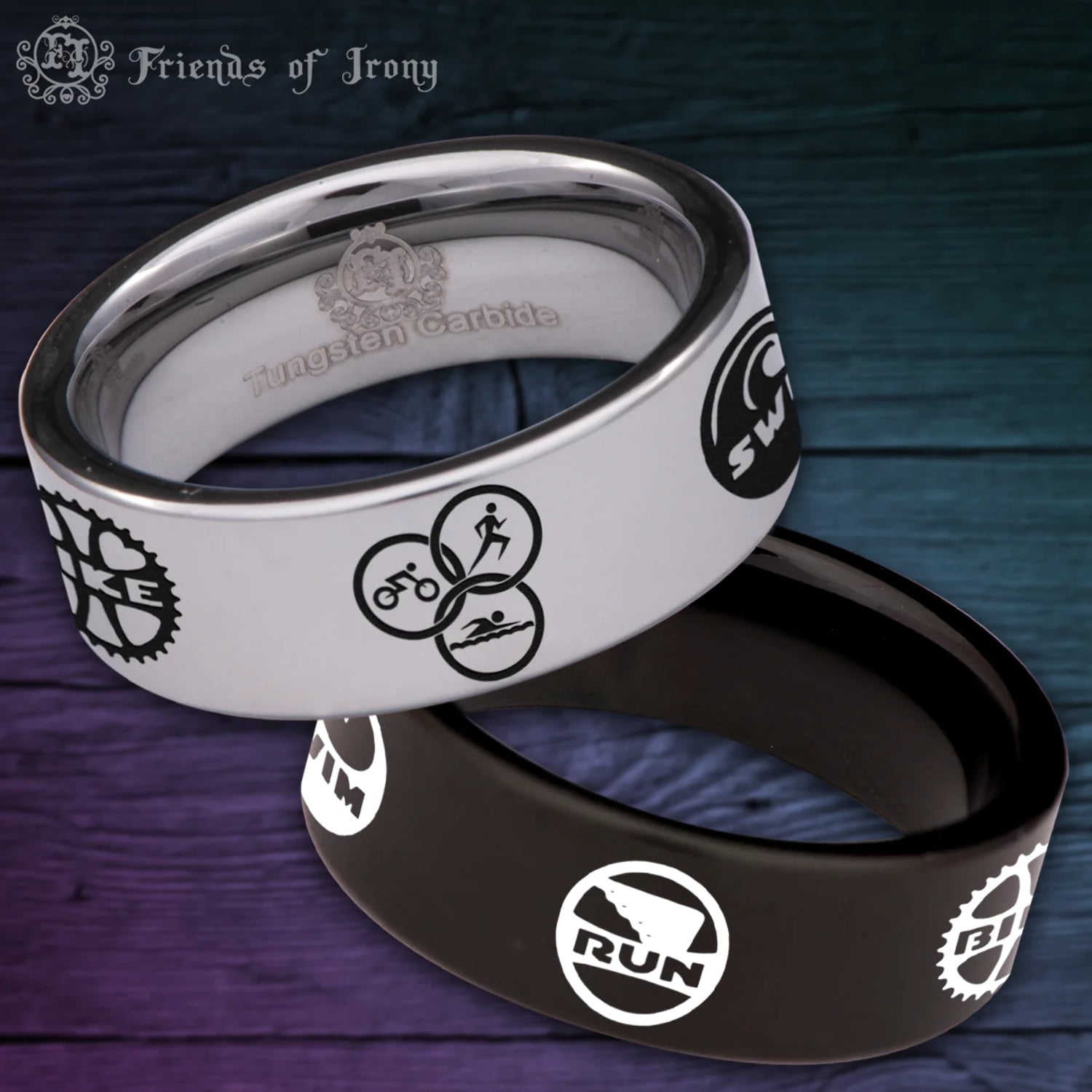 Triathlon Tungsten Carbide Ring - Walmart.com