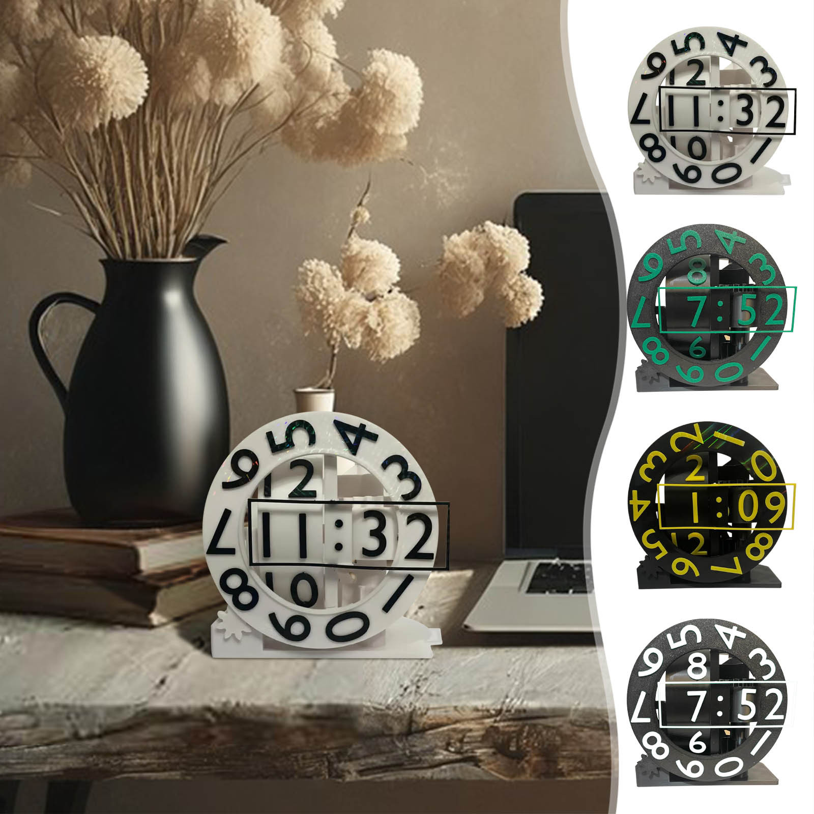 Triaxial Clock, Unique Modern 3D Printed Desktop Triaxial Numechron ...