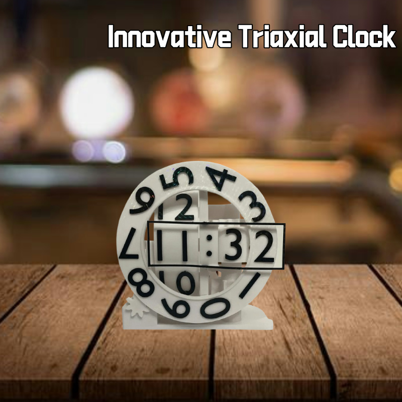 Triaxial Clock Unique Modern Printed Desktop Triaxial Clock With ...