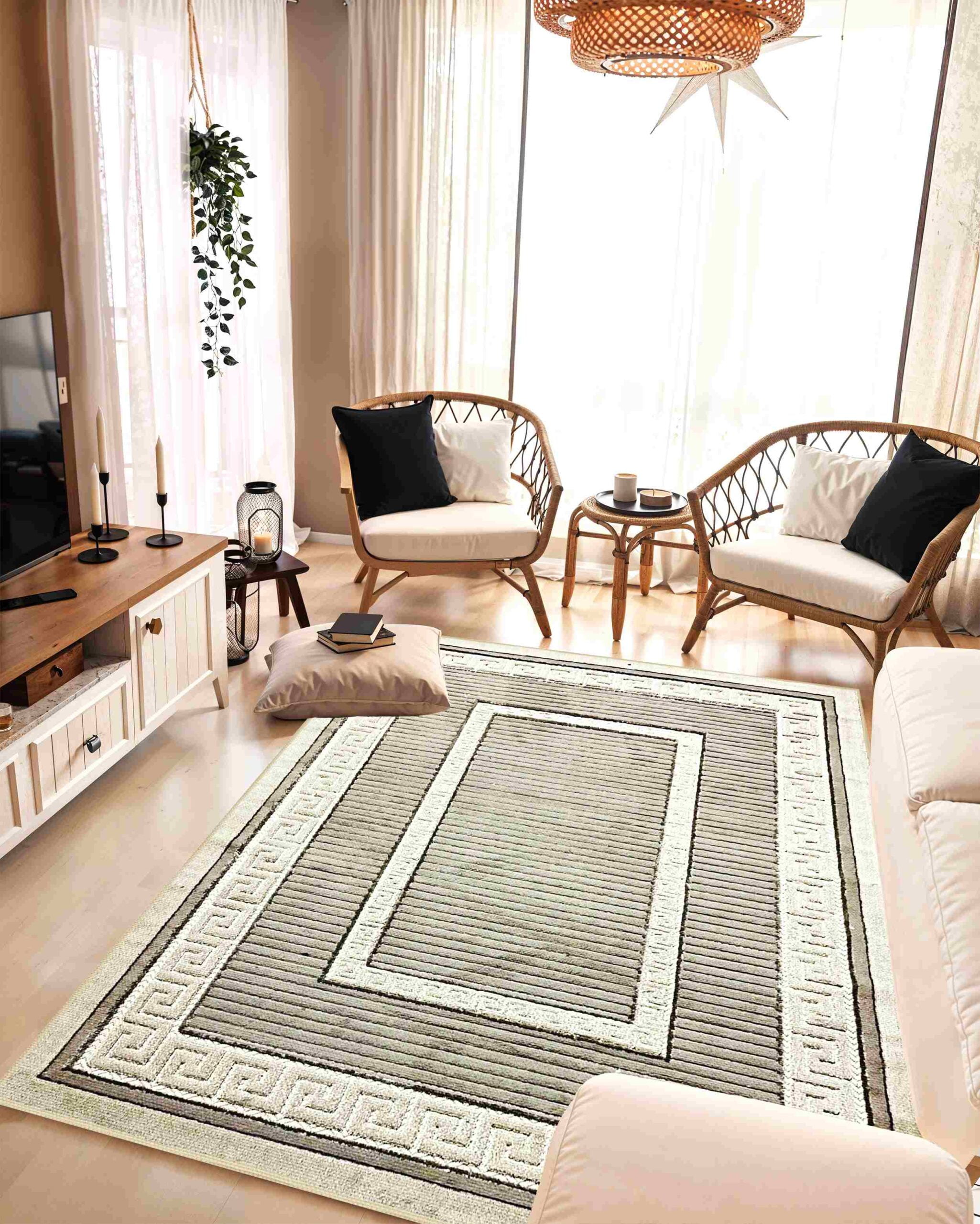 Tribal Abstract Modern Rug Contemporary Color Vibrant Carpet For Living ...